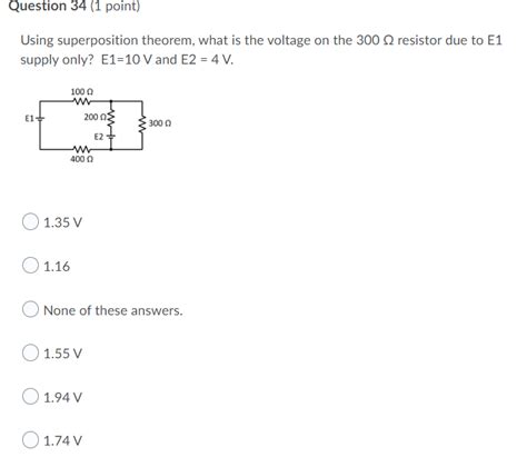 Solved Question Point Using Superposition Theorem Chegg
