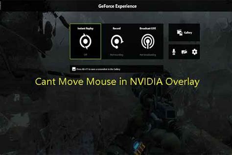 Quickly Fix Unable To Move Mouse In Nvidia Overlay