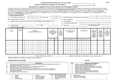 Printable Uif 19 Form Printable Forms Free Online