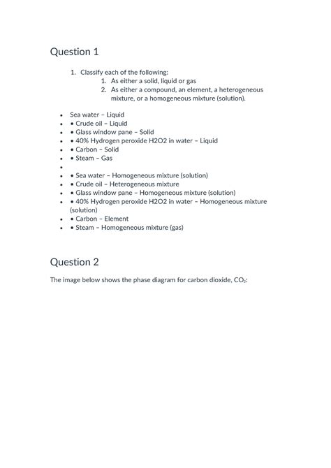Question 1 Tutorial Work For Tut4 Question 1 Classify Each Of The