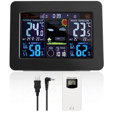 Buy CAMWAY Digital Weather Station With Wireless Outdoor Sensor Thermometers Weather Station