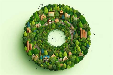 Eternal Loop Circular Economy Icon Ai Generated Stock Illustration