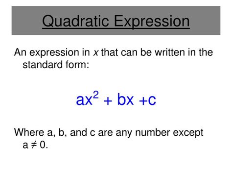 PPT Factoring Quadratic Expressions PowerPoint Presentation Free Download ID