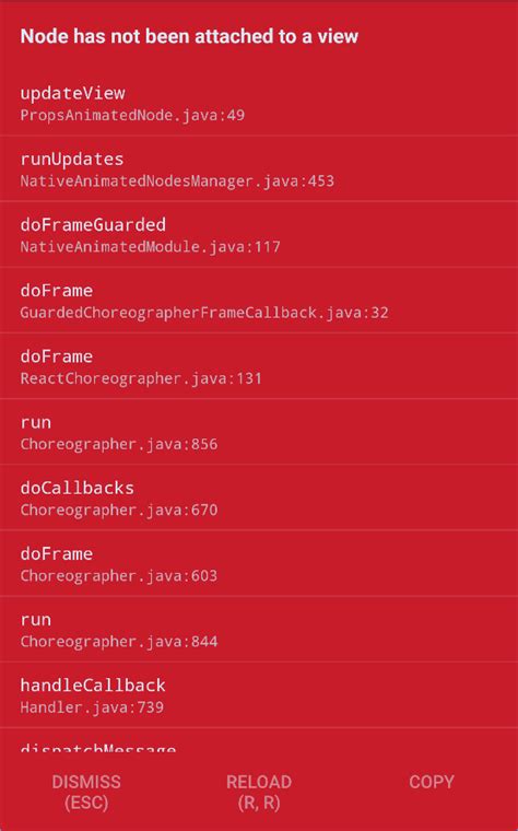 Error Node Has Not Been Attached To A View · Issue 438 · React