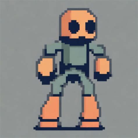 Pixel Art Skeleton Profile View