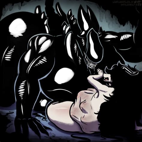 Rule 34 Alien Alien Franchise Anthro Big Breasts Big Penis Breasts Dragon Duo Female