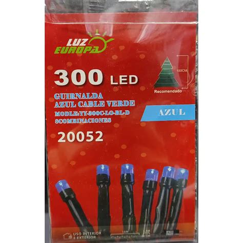 Luz 300 Led Azul Interior Bazar Chino Merkachina