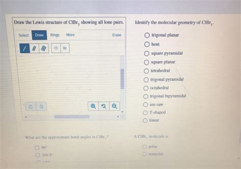 Solved Draw The Lewis Structure Of Cibr Showing All Lone