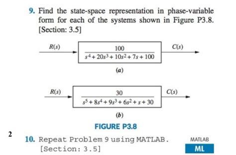Solved 9 Find The State Space Representation In