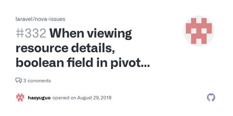 When Viewing Resource Details Boolean Field In Pivot Table For A Many To Many Relationship