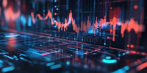 Futuristic Data Visualization Display With Colorful Graphs And Abstract