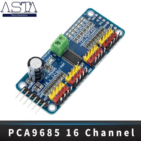 Pca9685 Controlador De Servomotor Pwm 16 Canales 12 Bits M Dulo I2c