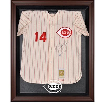Fanatics Authentic Cincinnati Reds Logo Mahogany Framed Wall Mounted Single Bat Display Case