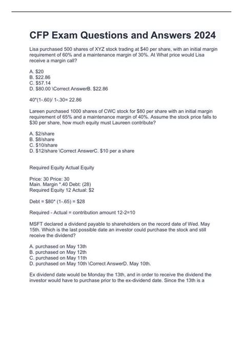 Cfp Exam Questions And Answers 2024 Nursing Stuvia Us