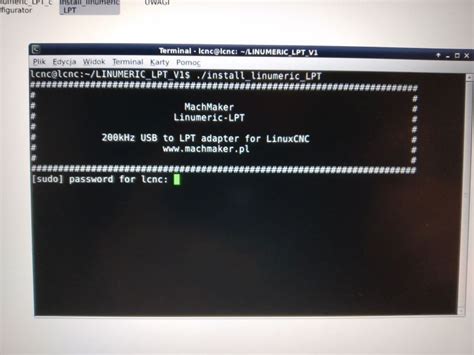 Installation Of LinuxCNC And Linumeric LPT V On Debian Wheezy CNC Frezowanie Wycinanie