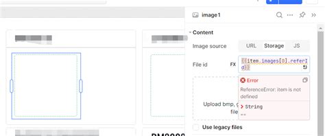 can t refer `item` in file id of image component which is in grid view