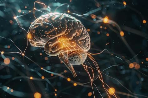 Digital Brain Circuitry And Neural Network Concept Premium Ai Generated Image