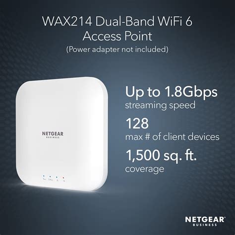 NETGEAR WAX WiFi Dual Band AX Wireless Access Point IconicITStore