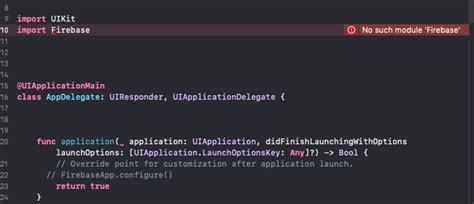 Ios No Such Module Firebase Error In Xcode 110 Beta 5 Stack Overflow