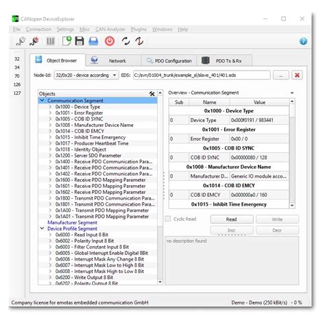 Canopen Deviceexplorer Software Tool Traquair Data Systems Inc