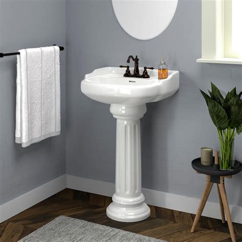 Bath Remodel With Pedestal Sinks