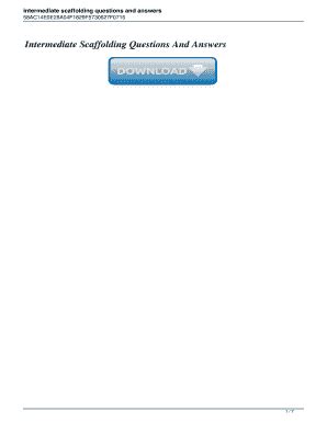 Fillable Online Intermediate Scaffolding Questions And Answers Fax Email Print PdfFiller