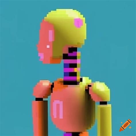 Pixel Art Ecofriendly School Robot On Craiyon