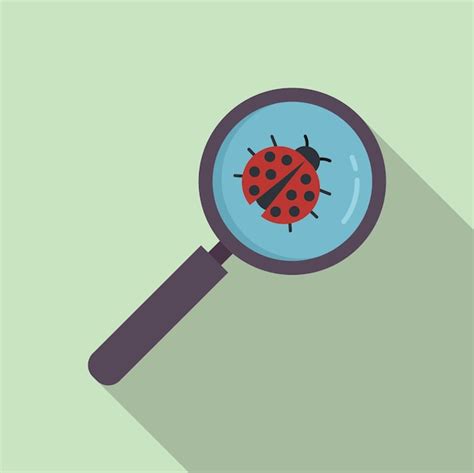 Premium Vector Search Pc Bug Icon Flat Vector Computer Code Software