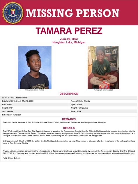 Missing Person Tamara Perez Pdf