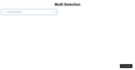 React Multi Select Codesandbox