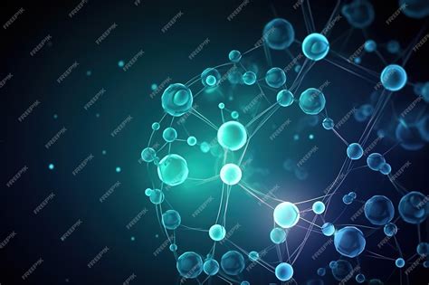 Premium Ai Image Abstract Circular Molecular Structure Background Ai Generative