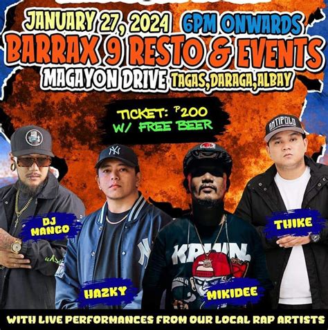 Engkwentro Rap Battle League Music Festival At Bar Rax 9 Resto And Events Magayon Drive Tagas