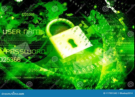 Global Cyber Security Concept Stock Illustration Illustration Of