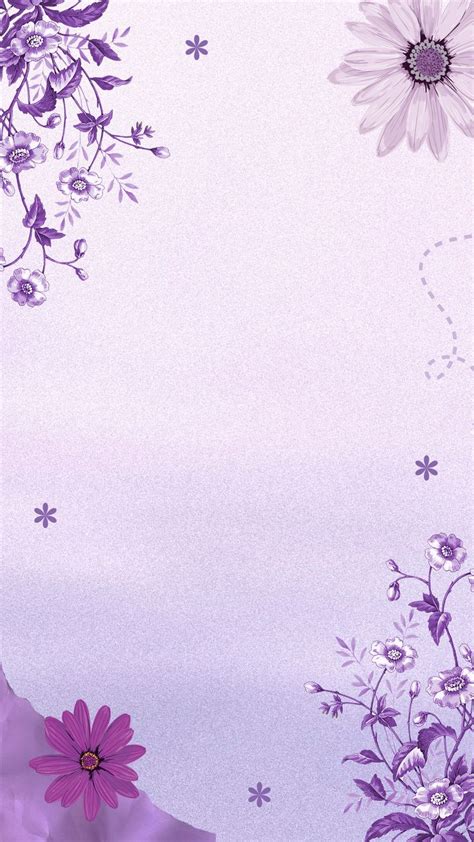 Artistic Purple Flowers Phone Background