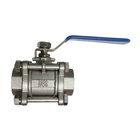 Válvula De Esfera Tripartida 12 Bsp Passagem Plena Total Inox Com Vedação Em Teflon Cód 370032