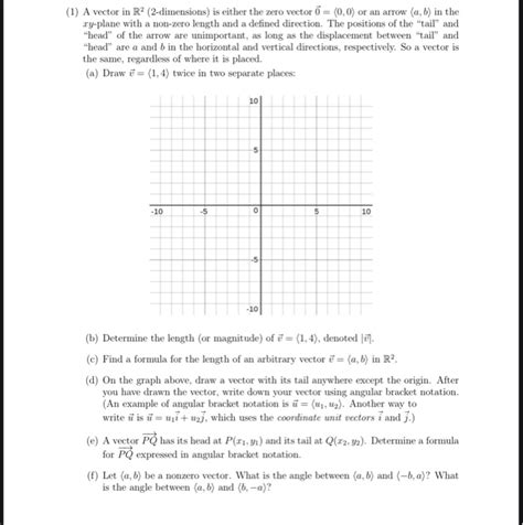 Solved A Vector In R Dimensions Is Either The Zero Chegg Com
