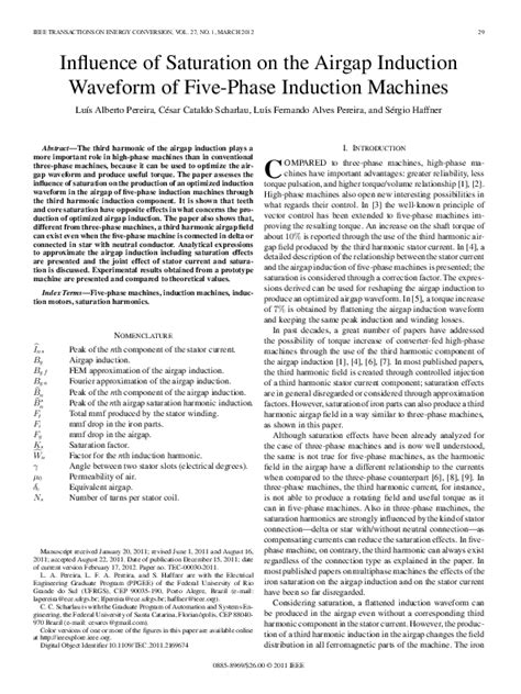 Pdf Influence Of Saturation On The Airgap Induction Waveform Of Five Phase Induction Machines Pdf Influence Of Saturation On The Airgap Induction Waveform Of Five Phase Induction Machines