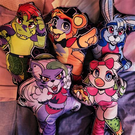 Glamrock Animatronics Plush Pillow Freddy Fazbear Monty Gator Roxy