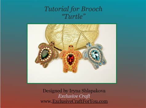 Beading Pdf Tutorial For A Turtle Brooch Exclusive Craft