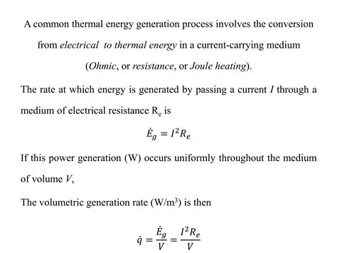 Heat Conduction With Thermal Heat Generationpptx