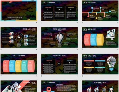 Colorful D Tiles PowerPoint