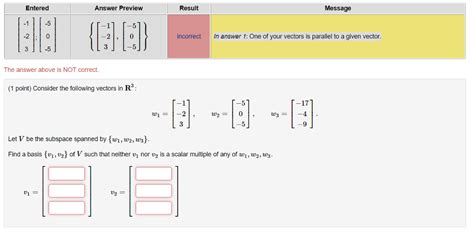 Solved Entered Answer Preview Result Message 5 0 Incorrect