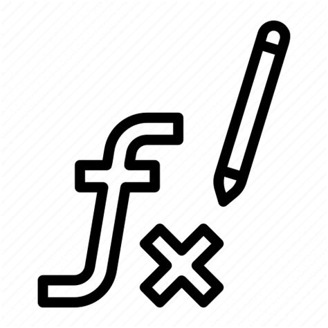 Function Mathematics Formula Calculation Writing Write Pen Icon