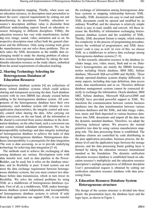 sharing and implementation of heterogeneous database for education