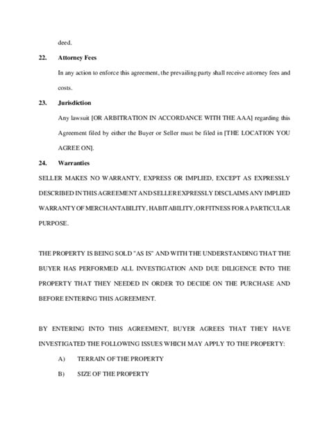 Sample Contract For Deed Free Download