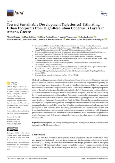 PDF Toward Sustainable Development Trajectories Estimating Urban Footprints From High