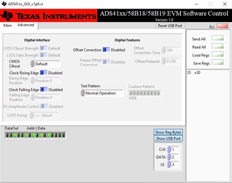 Ads58b19evm The Adc Is Not Showing All The Outputs Data Converters