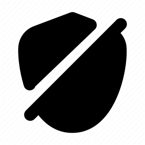 Shield Off Unprotected Insecure Protection Off Unsafe Icon