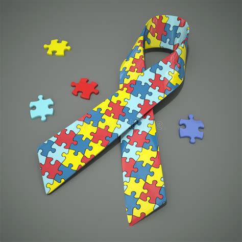Autism Awareness Ribbon Stock Vector Illustration Of Conceptual 16154359