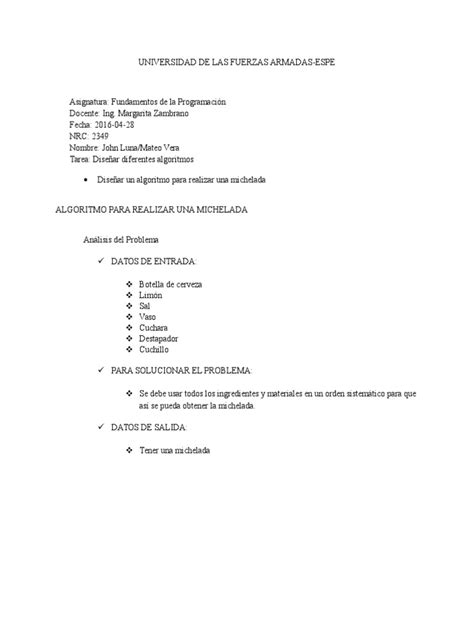 Algoritmos Pdf Algoritmos Enseñanza De Matemática
